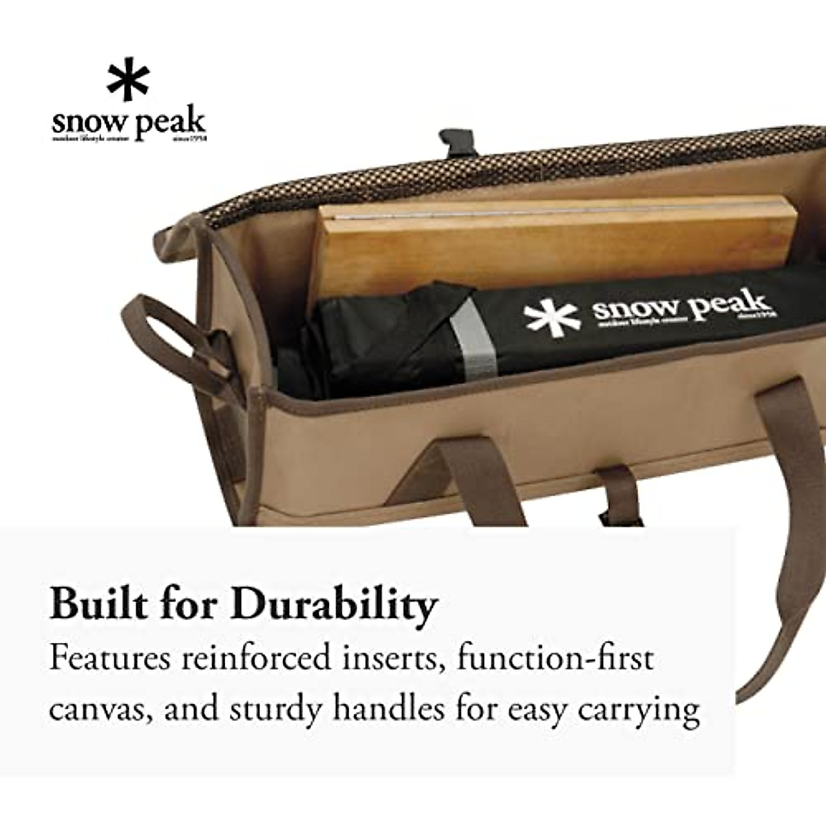 Snow Peak Multi Container L - Japanese-Designed Canvas Case - 21 x 6.25 x 7 in