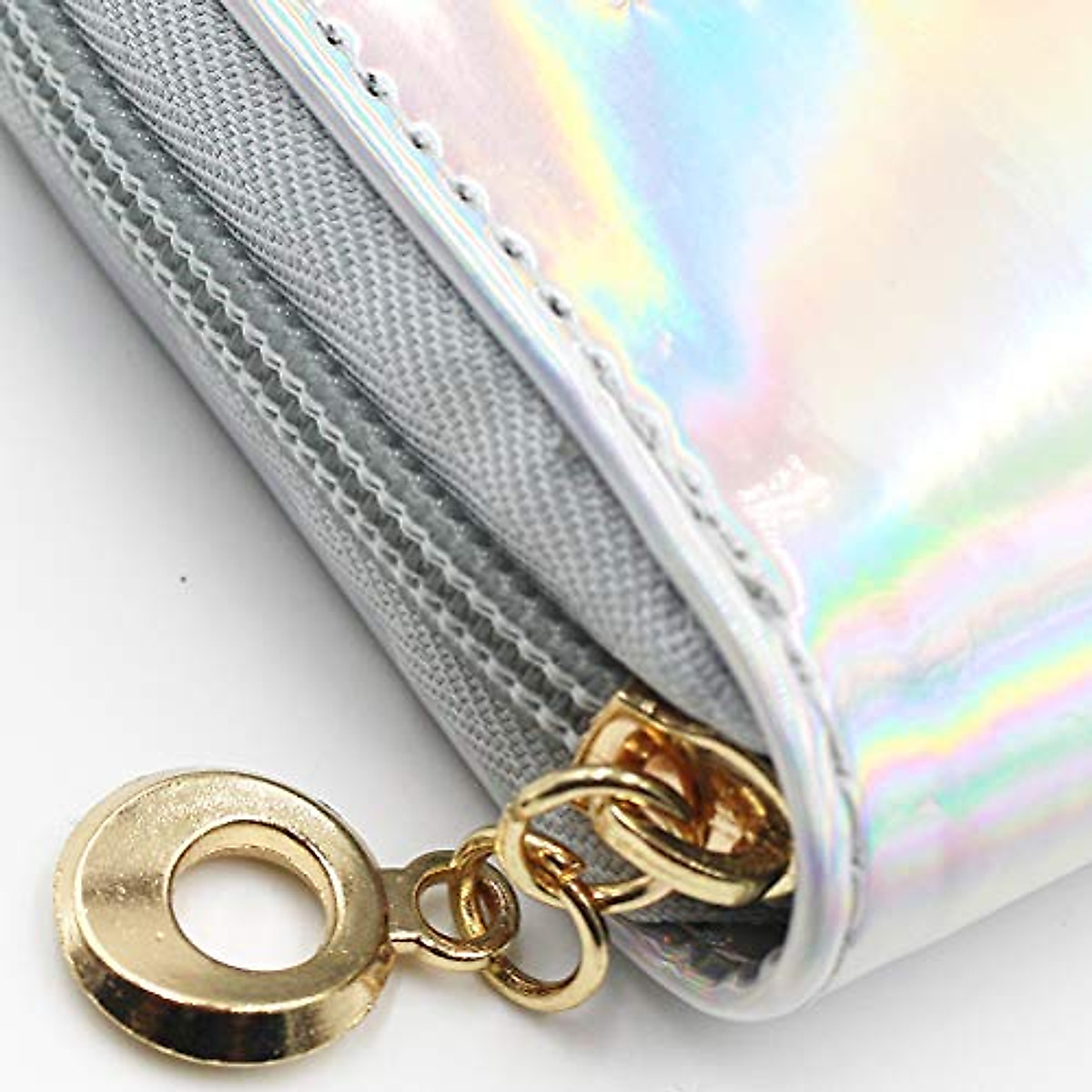 Orityle Eilova Holographic Cat Face Short Wallet Small Coin Purse for Women Girls