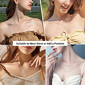 Jewlpire 925 Sterling Silver Chain Necklace Chain for Women 1.1mm Cable Chain Necklace Upgraded Spring-Ring Clasp - Thin & Sturdy - Italian Quality 18 Inch