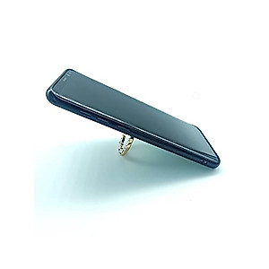 Butterfly Shaped Cell Phone Ring Holder, 360° Rotation Collapsible Grip Compatible with All Apple and Android Devices (Black/Purple)