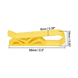 MECCANIXITY Garbage Bin Clip Kitchen Trash Can Waste Basket Garbage Bin Clamp Non-Slip Clip Clamp Yellow, Pack of 20