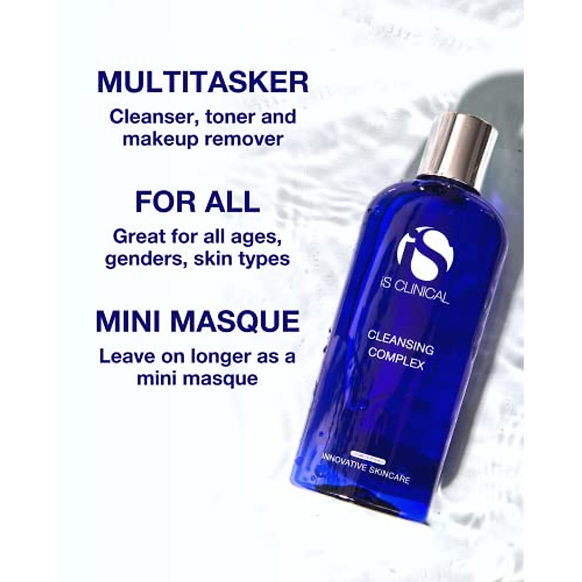 iS CLINICAL Cleansing Complex, 3in1 Gentle deep pore cleanser Face Wash and Makeup remover. Helps acne and blemish-prone skin