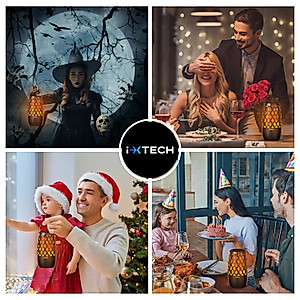 IXTECH Outdoor Bluetooth Speakers, Waterproof Portable Bluetooth Speaker Wireless with Lights, Outdoor Gifts for Dads Mom, Multi-Sync Wireless Connection, Lantern Speakers Mountable, 2 Pack
