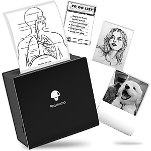 Phomemo Mini Bluetooth Mobile Printer - M02 Pocket Thermal Printer Portable Hand-held Ink-less Printers, Compatible with iOS/Android for Learning, To-do Lists, Journals, Planners, Scrapbooks, Labeling