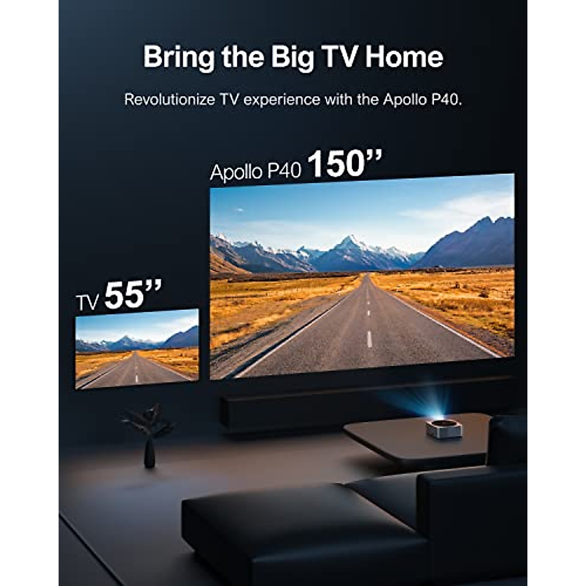 Ultimea Smart Projector with Auto Focus&Auto Keystone, Native 1080P Projector 700ANSI 21000Lux Ultra Bright even on Four Corners, 5G WiFi Bluetooth Projector Support 4K, for iOS Android Phone/TV Stick