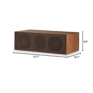 KEF R2c Center Channel Speaker (Walnut)
