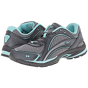 Ryka Women's Sky Walk Walking Shoe, Frost Grey/Aqua Sky/Iron Grey, 9.5 M US