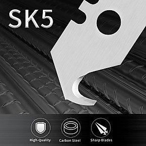 Vickay 30 Pack Utility Knife Hook Blades, SK5 Steel Heavy Duty Box Cutter Replacement Blades with Plastic Case, Standard Size Razor Blades for Most Standard Utility Knives