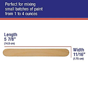 TCP Global Wood Paint Mixing Sticks - 50 Pack - Automotive, Crafts, Airbrush, Art