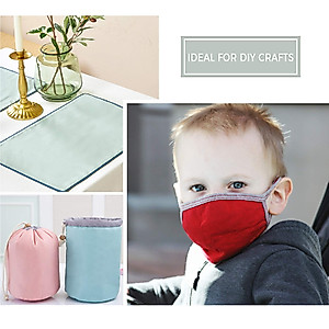 Aubliss 50pcs 9.84" x 9.84" (25cm x 25cm) Cotton Fabric Bundle PreCut Squares Fat Quarter for Patchwork Sewing DIY Craft Quilting Fabric (Bright Solid Colors)