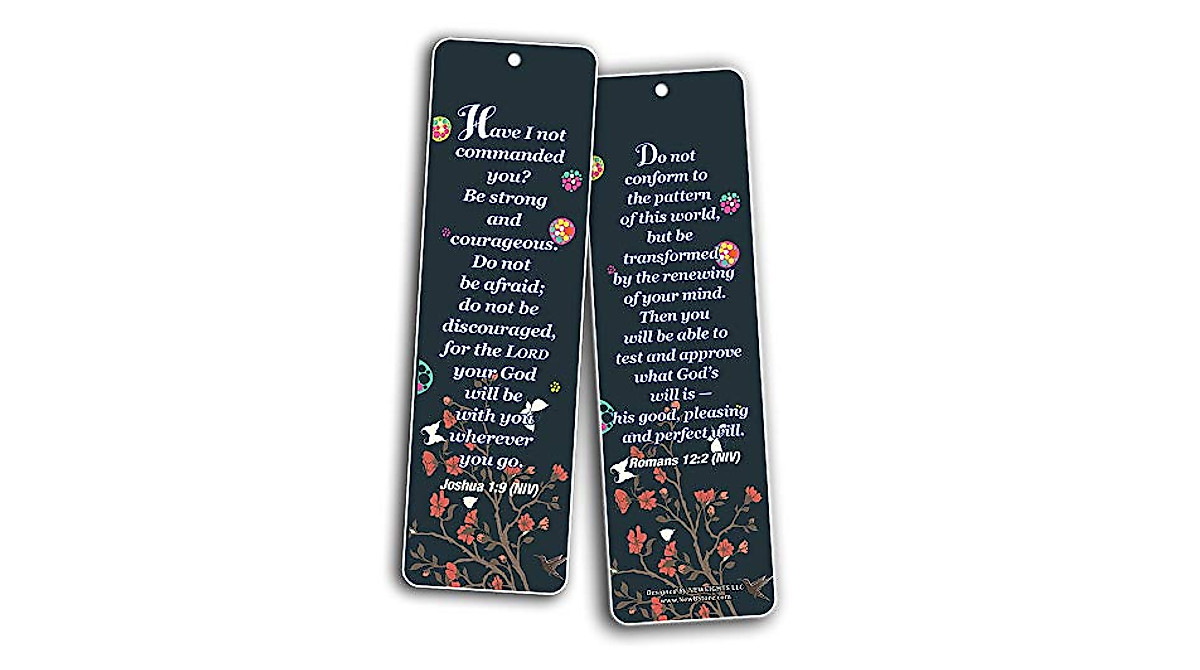 Floral Memory Verse Bookmarks 30-Pack - Inspirational Bible Gift