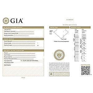 Houston Diamond District 1/2 Carat GIA Certified 14K Yellow Gold Solitaire Heart Cut Pendant (0.5 Ct I-J Color, VS1-VS2 Clarity) w/ 18" Gold Chain