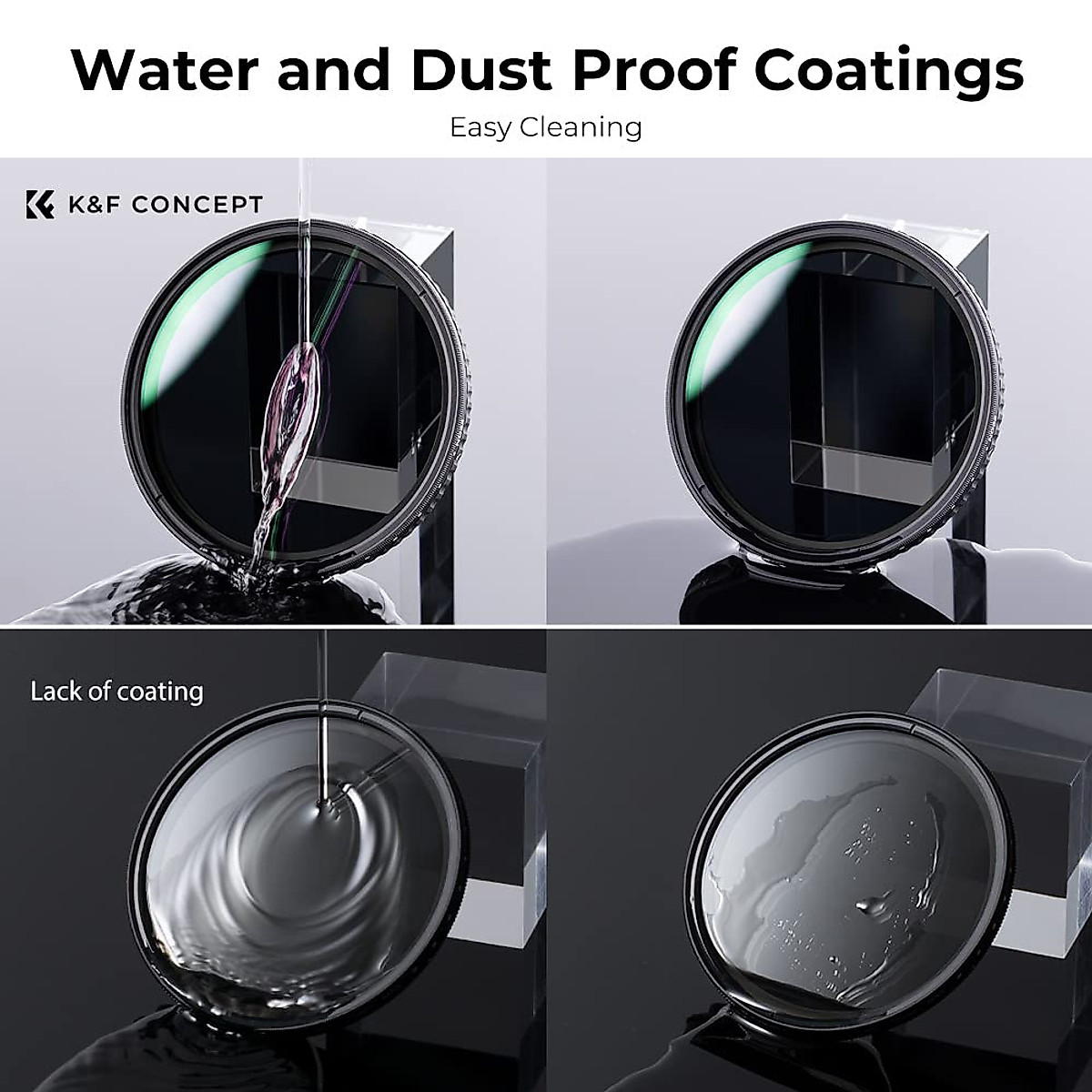 K&F Concept 77mm Variable ND Lens Filter ND32-ND512 (5-9 Stops) Adjustable Neutral Density Lens Filter with 28 Multi-Layer Coatings for Camera Lens (Nano-X Series)