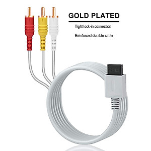 Wii Accessories Bundle - Wii AC Power Adapter Block, Composite AV Cable Cord and Wired Motion Sensor Bar for Wii