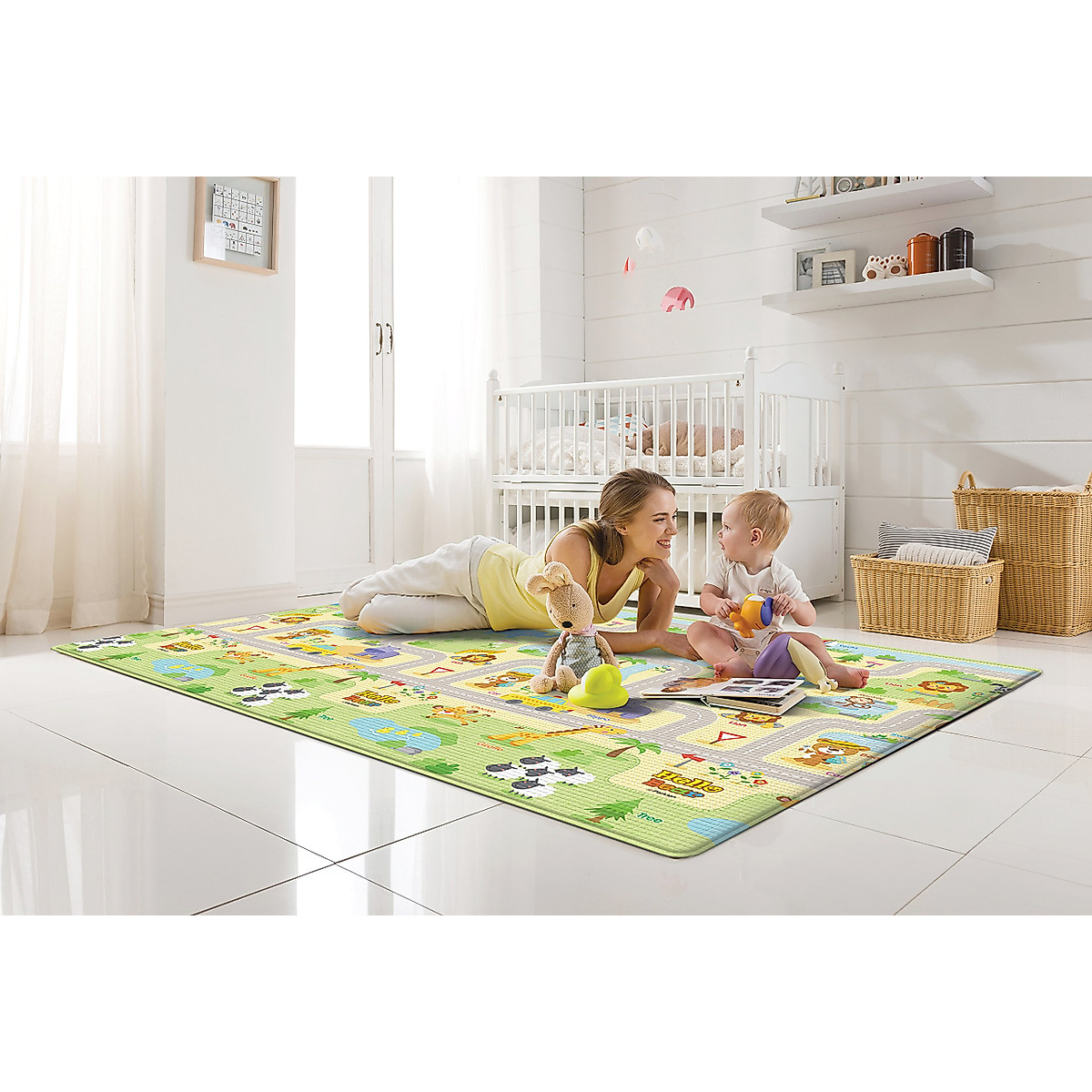 Parklon Baby Soft Play Mat (Hello Bear Smiletown, Large)