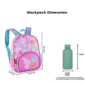 Daaupus 12-Inch girl preschool backpack,Kids Backpack for Boys & Girls, Perfect for Daycare and Preschool