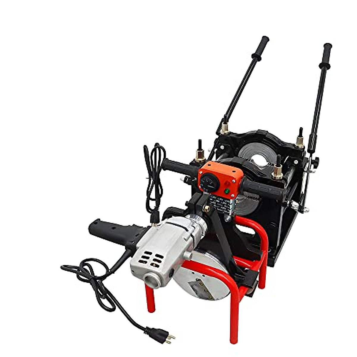 INTSUPERMAI Pipe Fusion Welder Pipe Welding Machine PP PE PB PVDF Butt Fushion Welding Machine Double Clamps Hand Push Type 110V 2.48"-6.30" (63-160mm)