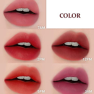 SAAT INSIGHT All-Time Mood Velvet Matte Highly Pigmented Lip Stain Tint 4g (7AM) - For Smudge-proof and Lasting Lip Makeup, Moisturizing Lip Gloss for Dry and Flaky Lips