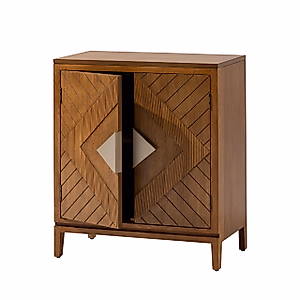 COZAYH Farmhouse Storage Cabinet Accent Sideboard Wood Buffet Cabinet with 2-Door for Living Room, Hallway, Bedroom, Dining Room