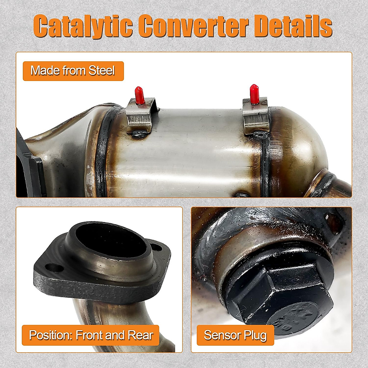 ARSTAK Front and Rear Catalytic Converter Fits for Dodge Grand Caravan, Journey, Avenger, for Chrysler Town & Country, 200, for R-outan & Ram C/V, 3.6L 2011-2019 (1 Pair)