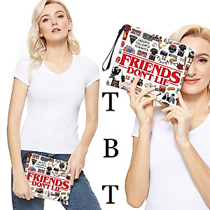 Funny TV Show Merchandise Make Up Bag Cosmetic Bag for Women Halloween Friendship Horror Birthday Christmas Graduation Gift Idea for Friends Sisters