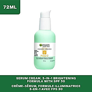 Garnier SkinActive Green Labs Pinea-C Brightening Serum Cream Moisturizer with SPF 30 and Vitamin C + Pineapple (Packaging May Vary)