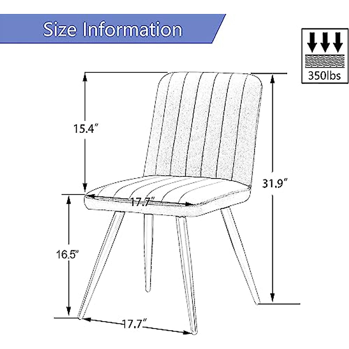 Alunaune Modern Velvet Dining Chairs Set of 2 Upholstered Accent Chair Mid Century Armless Chair Living Room Kitchen Desk Side Chair with Metal Legs-Grey