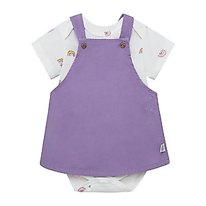 OFFCORSS Stylish & Comfortable Baby Overall Dress - Ideal for Spring & Summer | Ropa para niños y niñas (Purple 24M)