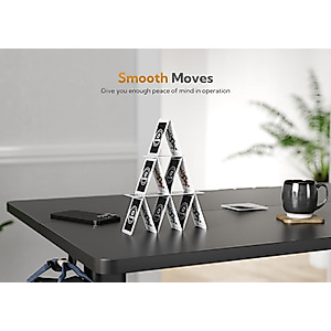 Claiks Standing Desk with Drawers, Stand Up Electric Standing Desk Adjustable Height, Sit Stand Desk Computer Workstation, 48 Inch, Black