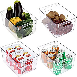 Homeries Pantry Organizer And Storage bins, Clear Cabinet Organizers And Storage for Kitchen, Pantry, Cabinets, Countertops, for Storing Packets, Spices, Sauce, Snacks, Cans, (Fruits Organizer)