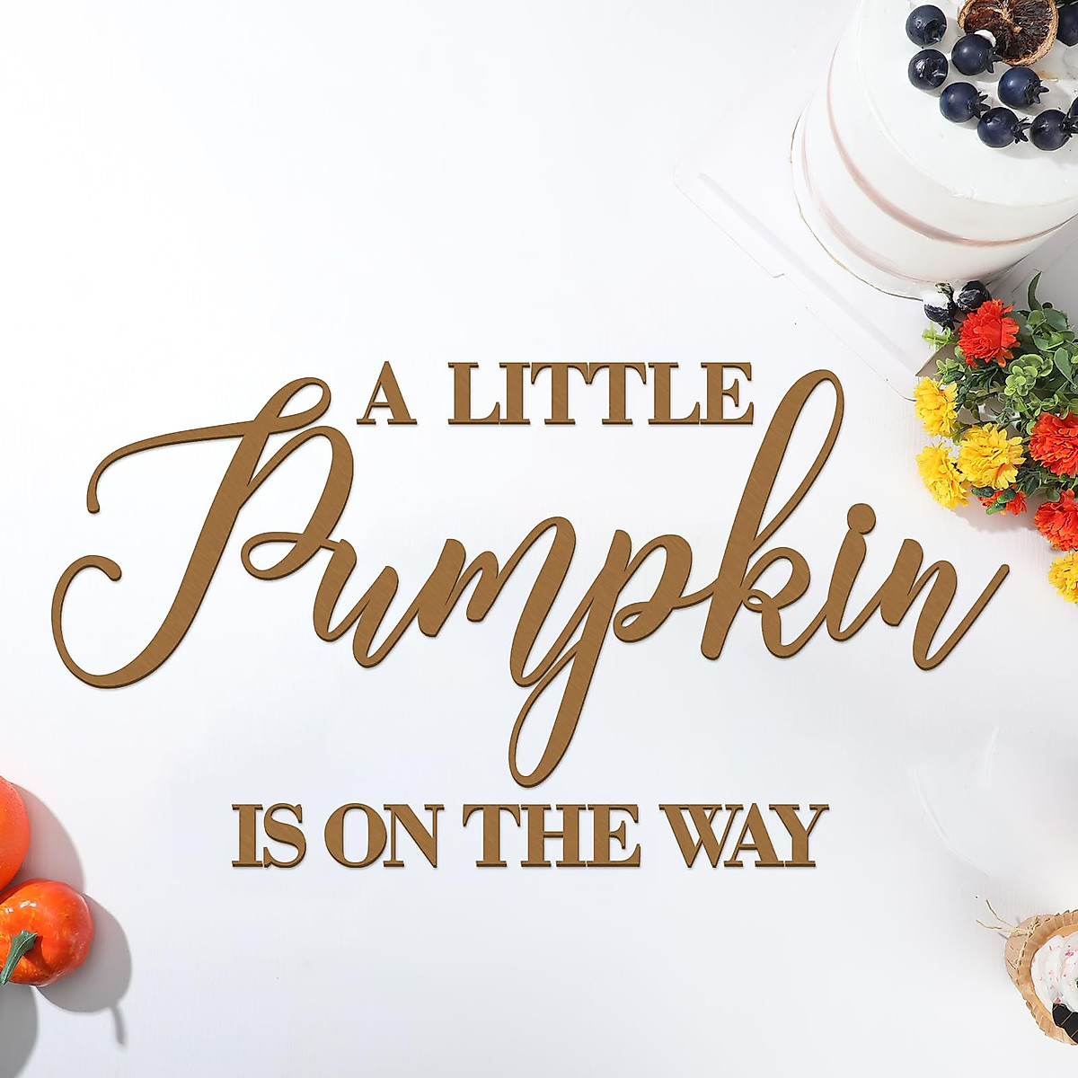Yalikop A Little Pumpkin Is On The Way Baby Shower Wooden Sign Backdrop A Little Pumpkin Is On The Way Banner Little Pumpkin Baby Shower Wood Sweets Birthday Party Little Pumpkin Girl Boy Birthday