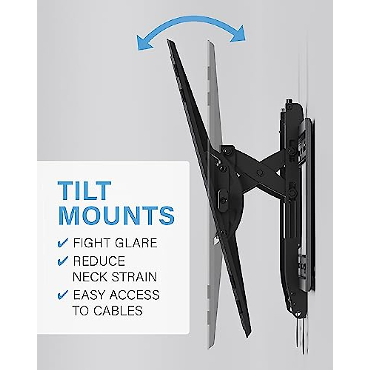 SANUS Advanced Tilt Premium Universal TV Wall Mount for 46” to 90” Flat-Panel TVs - Low Profile, Smooth Extension & Easy to Install - Model VLT6-B1