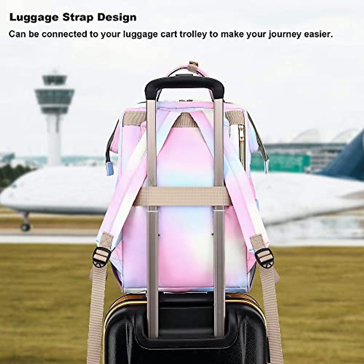 Yusudan Rainbow Laptop Backpack for Womens Girls, College Backpacks School Bag Bookbag 15.6 Inch Computer Backpack