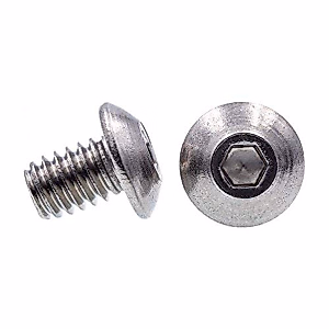 Prime-Line 9168812 Socket Cap Screws, Button Head, Hex (Allen) Drive, #8-32 X 1/4 in, Grade 18-8 Stainless Steel (10 Pack)