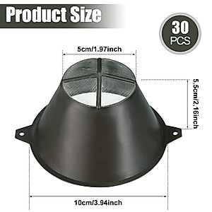 30 Pcs Paint Filter 100 mm Plastic Paint Strainer with Fine Nylon Mesh Reusable Industrial Nylon Mesh Paint Filter for Filter Oil, Water Based Oil Paints, Food Residue