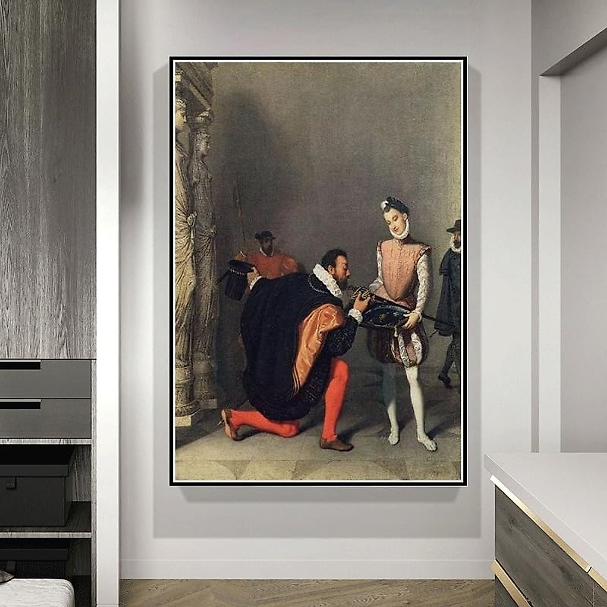 Paint by Numbers for Adult Don Pedro of Toledo Kissing The Sword of Henri Iv Painting by Jean Auguste Dominique Ingres DIY Painting Paint by Numbers Kits On Canvas