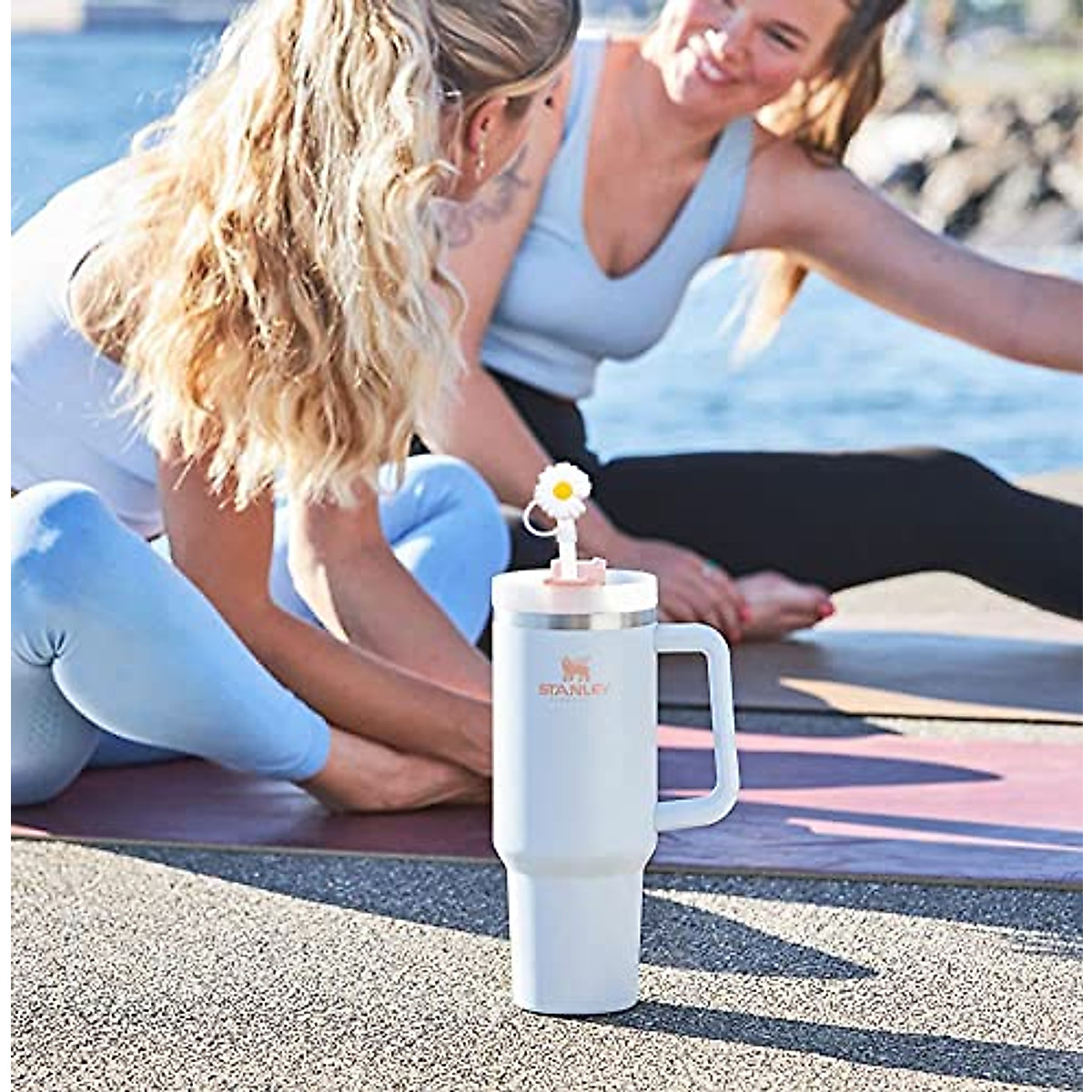 10mm Straw Cover, 4pcs Straw Covers Cap for Stanley Cup 40 oz 30 oz Food Grade Silicone Cute Large Straw Topper Straw Tips Cover Protector Plugs for Stanley Tumblers Cup for Stanley Cup Accessories