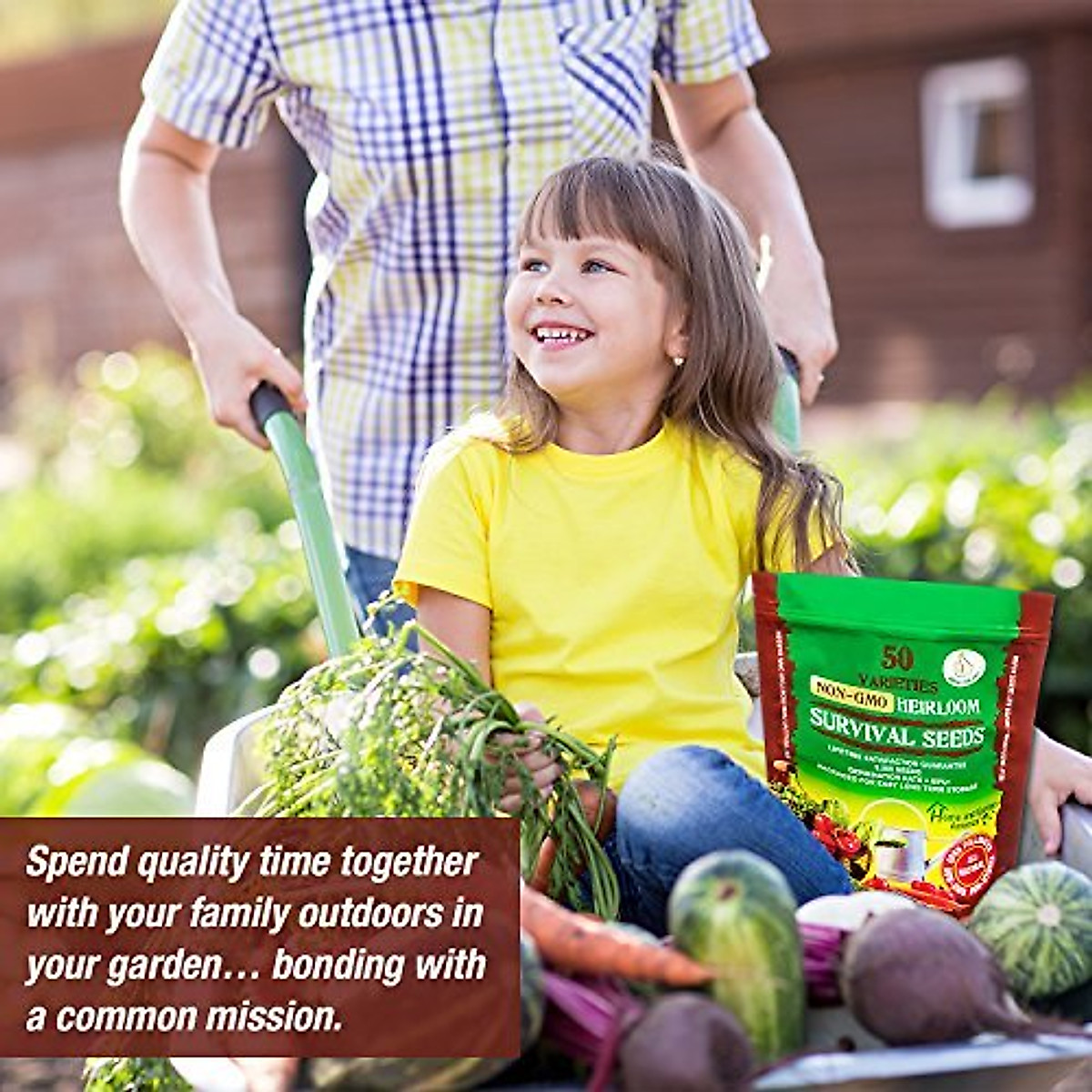 Heirloom Vegetable Seeds Non GMO Survival Seed Kit - Part of Our Legacy and Heritage - 50 Varieties 100% Naturally Grown- Best for Gardeners Who Raise Their Own Healthy Food