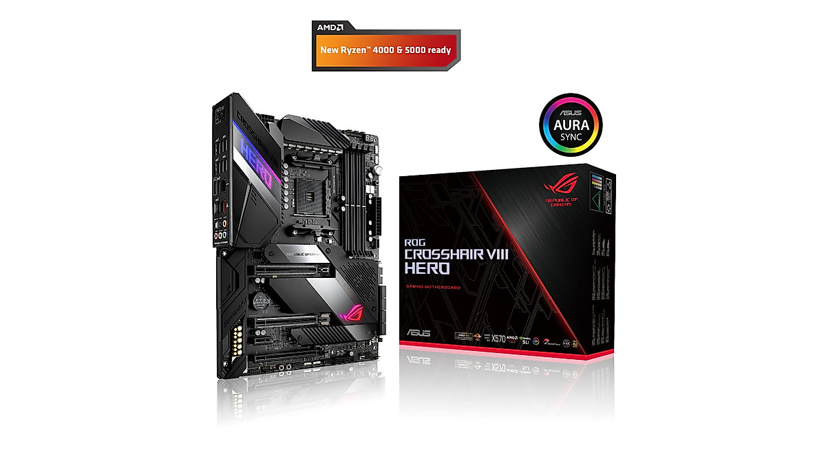 ASUS ROG Crosshair VIII Hero X570 Motherboard with PCIe 4.0 & RGB Lighting