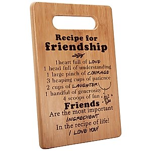 MY-ALVVAYS Friendship Gifts for Women Friends, Friend Gifts for Women Men, Friend Cutting Board Gift, 7"x11", Double-Sided Use -063