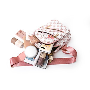 Anfei Sling Backpack Sling Bag for Women, Chest Bag Daypack Crossbody Sling Backpack (B-Pink)