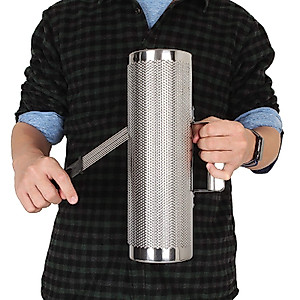 12" x 4" Metal Guiro Shaker Stainless Steel Guiro Instruments with Scraper Musical Instruments Latin Percussion Instrument