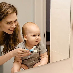 DOITOOL Silicone Toothbrush U Shape Toothbrush Manual Training Toothbrush Waterproof Soft Oral Cleaner for Child 12pcs