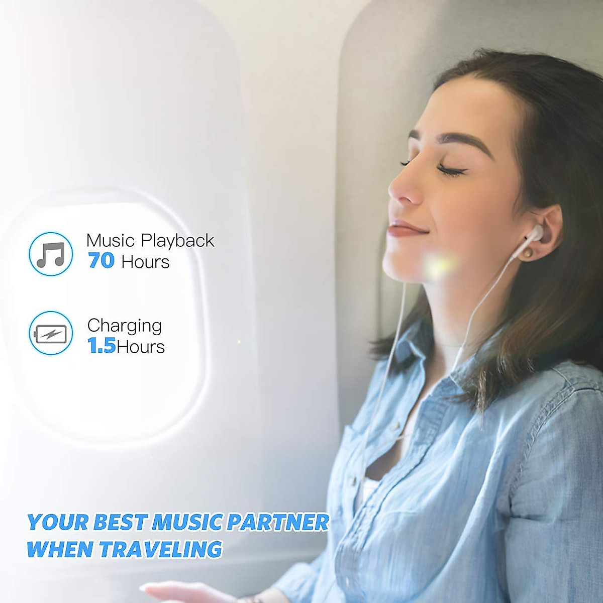 AGPTEK A02S 16GB MP3 Player, 70 Hours Playback Lossless Sound Music Player, Supports up to 128GB, Rose Gold