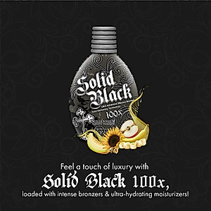 Millennium Tanning Solid Black 100X Indoor Tanning Lotion for Tanning Beds,13.5 Fluid Ounces, 3-pack