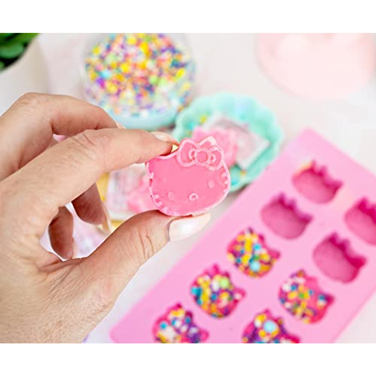 Sanrio Hello Kitty Flexible Silicone Mold Ice Cube Tray In Character Shapes | Reusable Ice Mold For Freezer