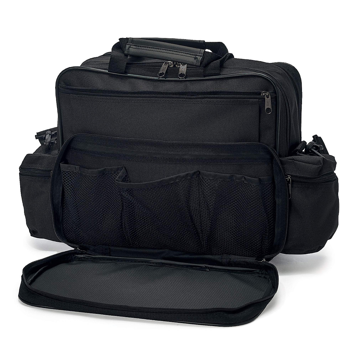 Hopkins Medical Products Home Health Shoulder Bag, 600D Waterproof Exterior, Large Storage Compartments, Removable Adjustable Shoulder Strap, 14x11.5x8