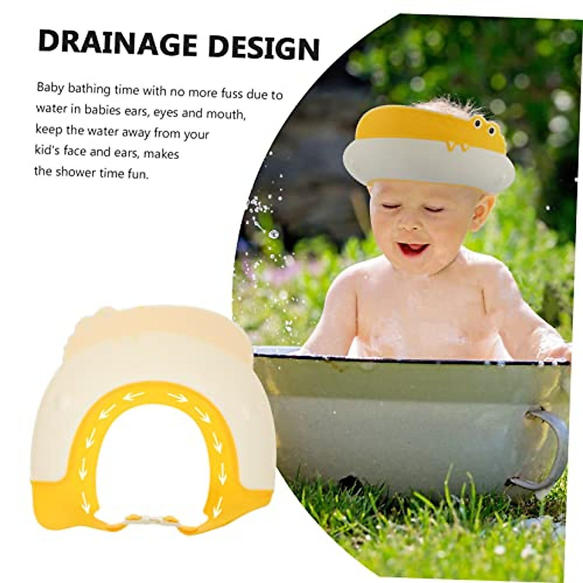 Totority 2pcs Children's Shampoo Cap bath rinser baby shower hair caps baby shampoo cap hair washing hat kids water guard visor kids shampoo kids shower hats shower head portable pp toddler
