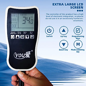 250 W Waterbed Heater - Safe and Durable Softside Waterbed Heater with Lcd Display, Multi-mode Adjustable Smart Thermostat