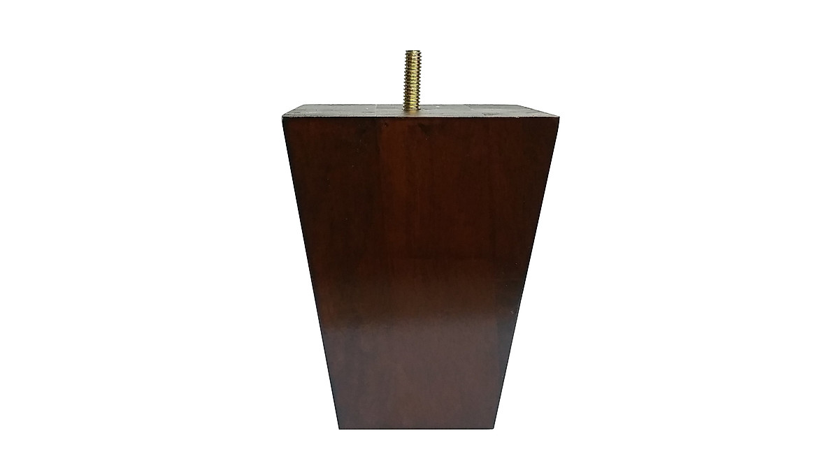 5-inch Walnut Tapered Bolt Legs for Sofas and Chairs - Set of 4